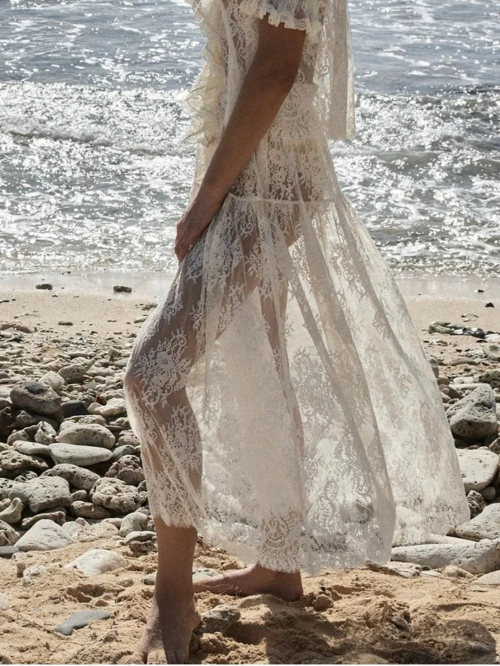 Doen | Skirts | Doen Sebastiane Skirt In Sea Salt Lace Nwot | Poshmark